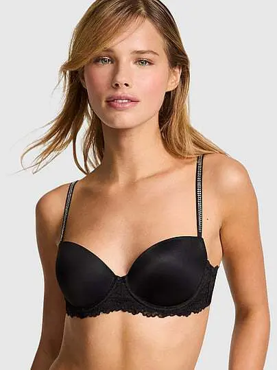 Pink Wink Wink™ Push-up Balconette Bra - Black
