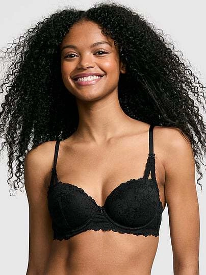 Pink Wink™ Push-up Balconette Bra - Black