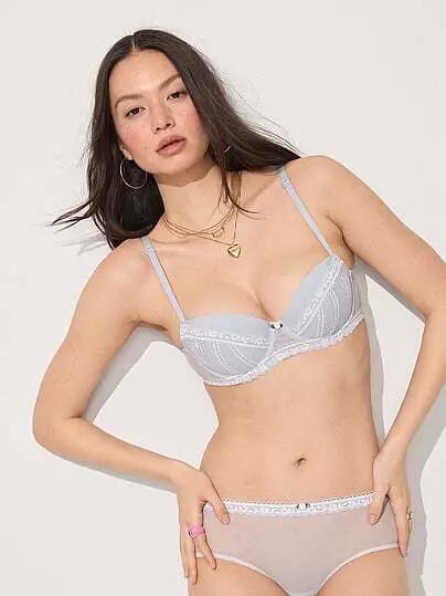Pink Wink Wink™ Push-up Balconette Bra - Blue
