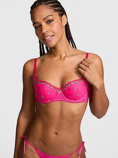Pink Wink Wink™ Push-up Balconette Bra - Pink
