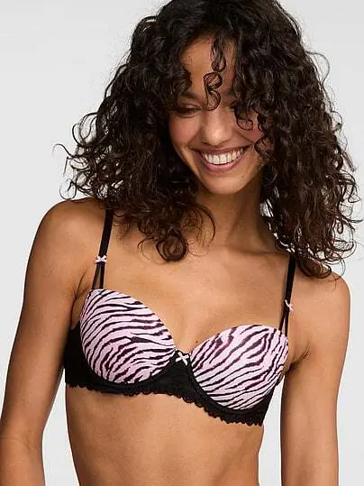Pink Wink Wink™ Push-up Balconette Bra - Print