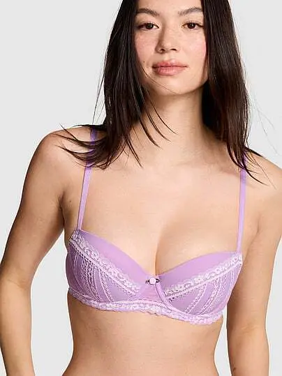 Pink Wink Wink™ Push-up Balconette Bra - Purple