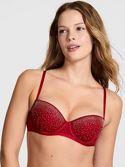 Pink Wink Wink™ Push-up Balconette Bra - Red