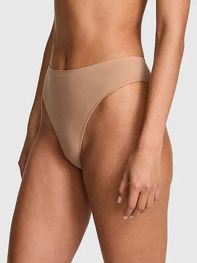Pink Seamless Brazilian Panty - Beige