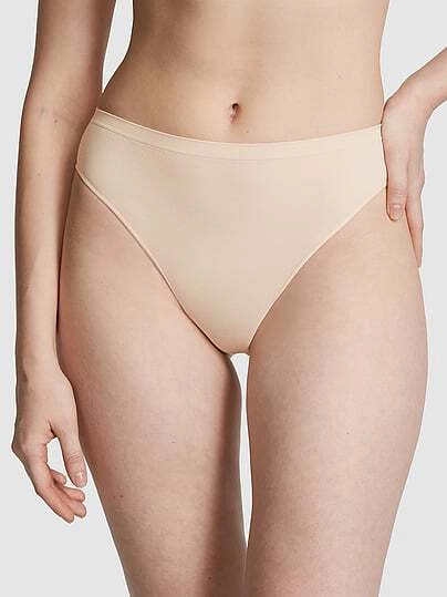 Pink Seamless Brazilian Panty - Beige