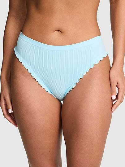 Pink Seamless Brazilian Panty - Blue