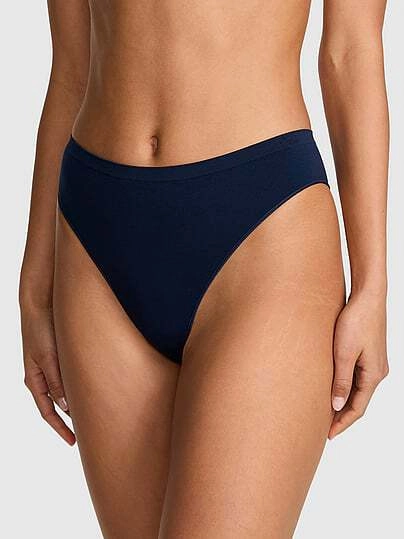 Pink Seamless Brazilian Panty - Blue