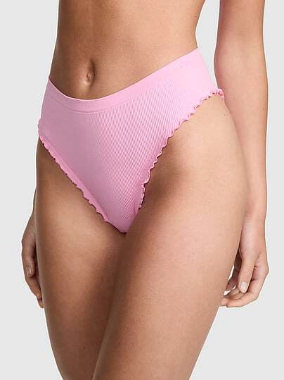 Pink Seamless Brazilian Panty - Pink