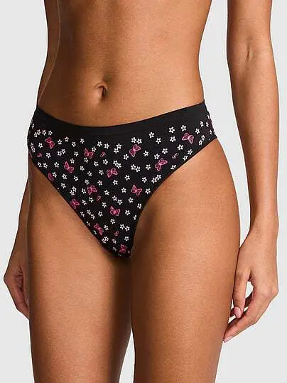 Pink Seamless Brazilian Panty - Print