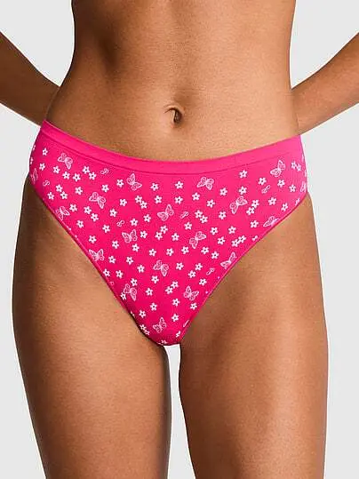 Pink Seamless Brazilian Panty - Print