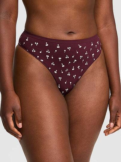 Pink Seamless Brazilian Panty - Print