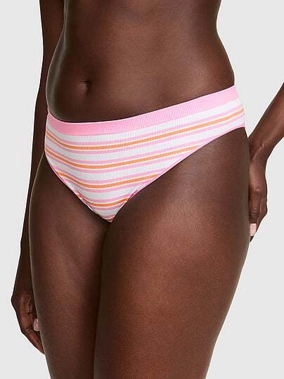Pink Seamless Brazilian Panty - Print