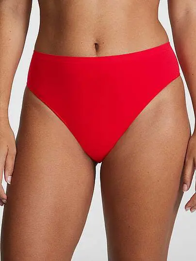 Pink Seamless Brazilian Panty - Red