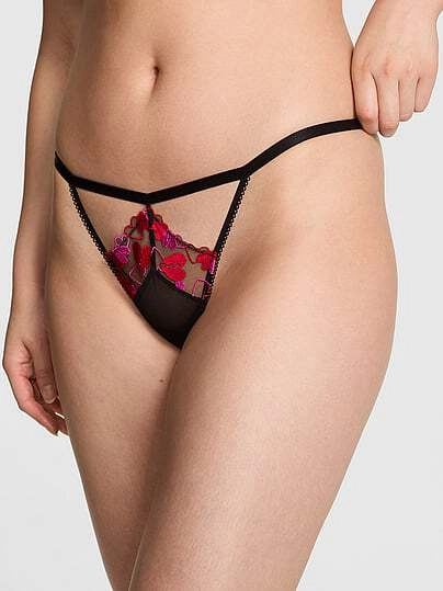 Pink Wink™ V-string Panty - Black