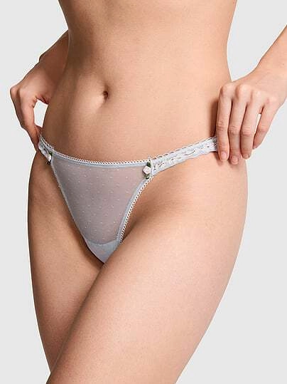 Pink Wink™ Lace V-string Panty - Blue