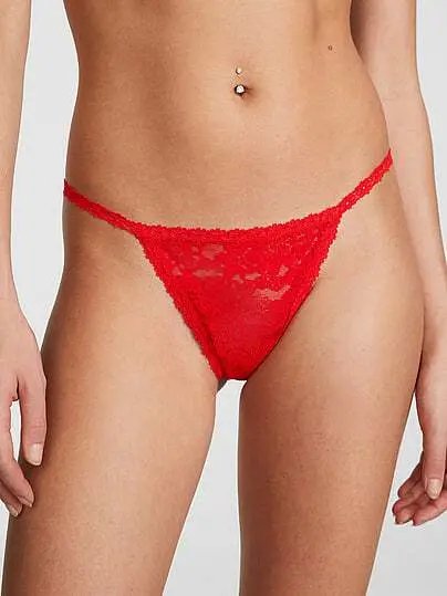 Pink Wink Strappy V-string Panty - Red