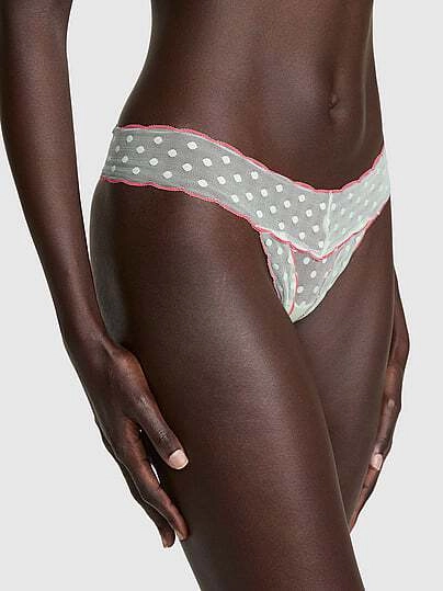 Pink Wink™ Lace Thong Panty - Blue