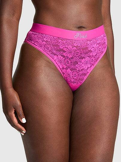 Pink Lacie Logo Brazilian Panty - Pink