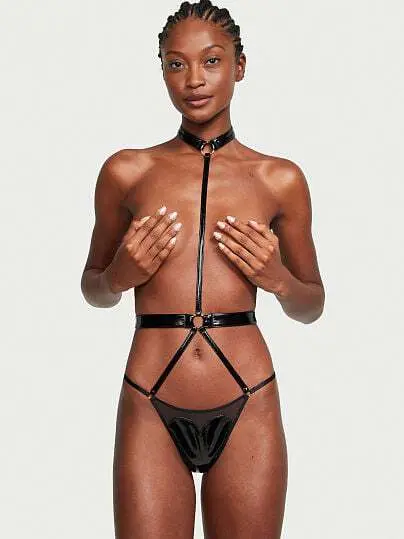 Victoria's Secret Faux Patent Leather Playsuit