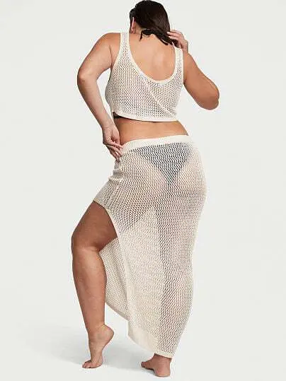Victoria's Secret Swim Crochet Maxi Skirt - Beige