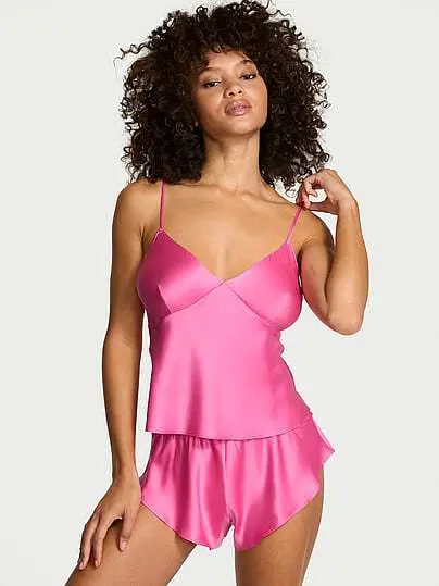 Victoria's Secret Satin Cami & Shorts Set - Pink
