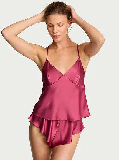 Victoria's Secret Satin Cami & Shorts Set - Purple