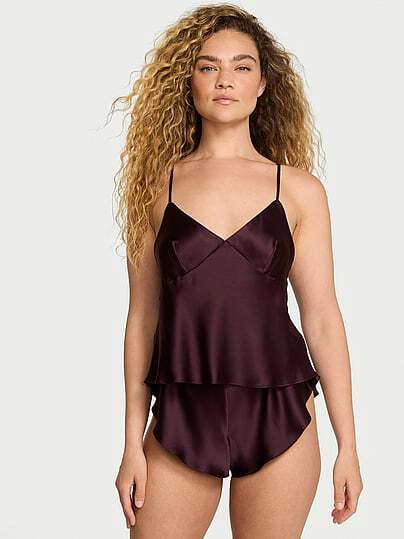 Victoria's Secret Satin Cami & Shorts Set - Purple