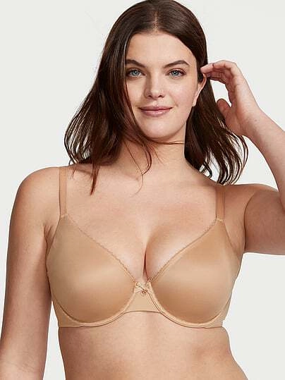 Victoria's Secret Body Victoria Invisible Lift Unlined Smooth Demi Bra - Beige