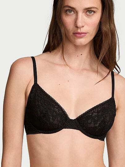 Victoria's Secret Body Victoria Invisible Lift Unlined Smooth Demi Bra - Black