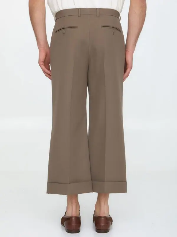 Gucci Textured Gabardine Cropped Trousers