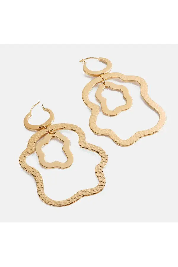 SOKO Njia Dangle Hoop Earrings - Gold
