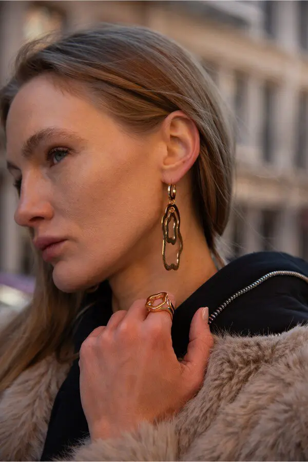 SOKO Njia Dangle Hoop Earrings