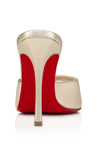 CHRISTIAN LOUBOUTIN Me Dolly 100mm Metallic Leather Mules