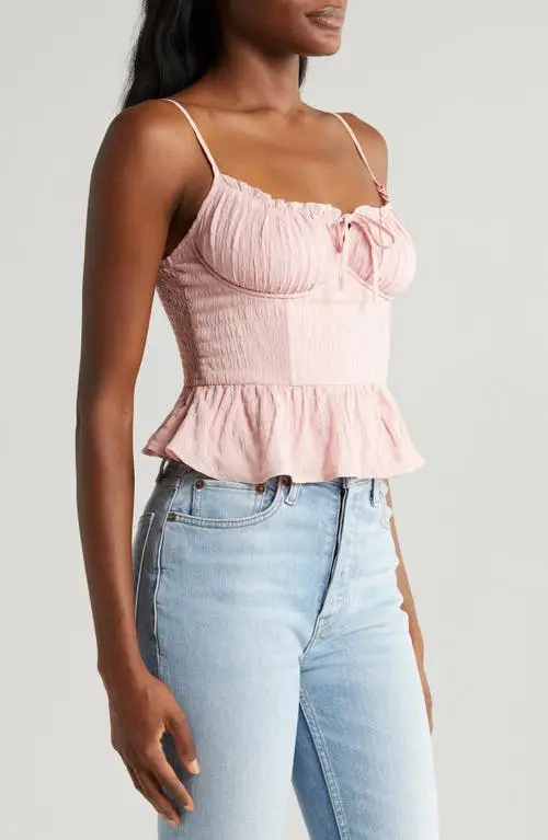ALL IN FAVOR Peplum Bustier Camisole