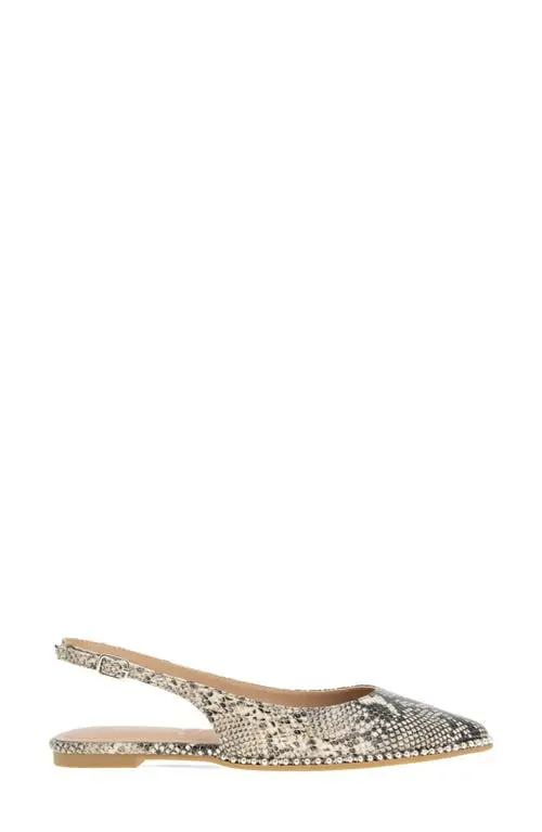Bcbgmaxazria Valerie Slingback Pointed Toe Flat - Snake