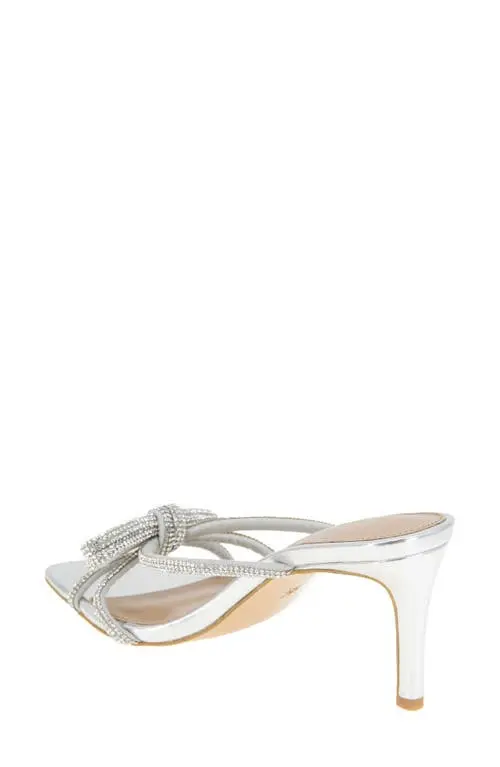 Bcbgmaxazria Selma Embellished Slide Sandals - Silver