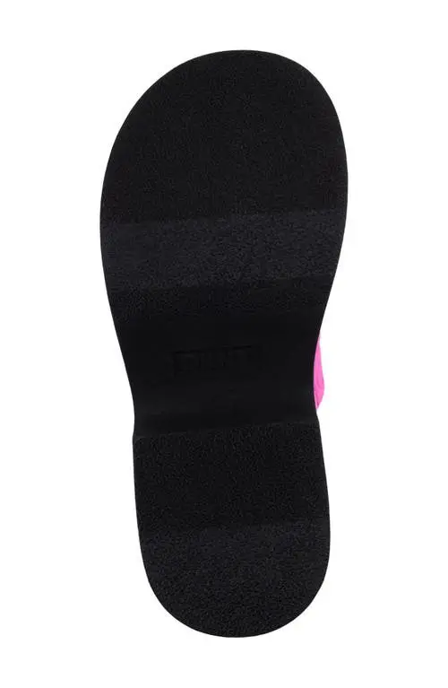 Dkny Logo Quilt Platform Slide Sandal