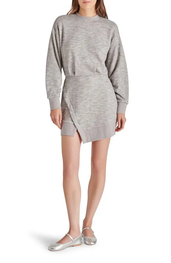 Steve Madden Briar Long Sleeve Recycled Polyester Blend Sweatshirt Mindiress