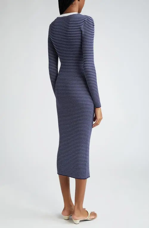 Staud Shoko Stripe Long Sleeve Sweater Dress