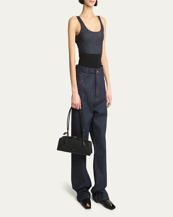 Alaïa Le Teckel Medium Shoulder Bag - Olive