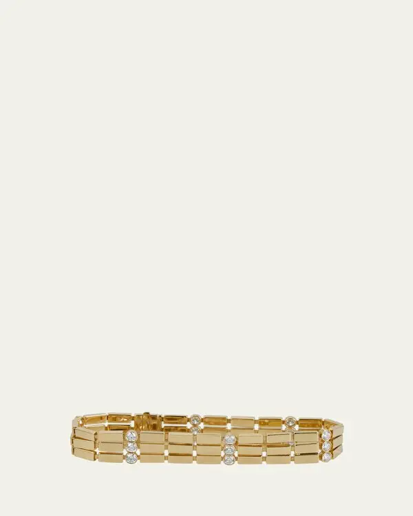 Ileana Makri 18k Yellow Stepping Stone Diamond Bracelet - Gold