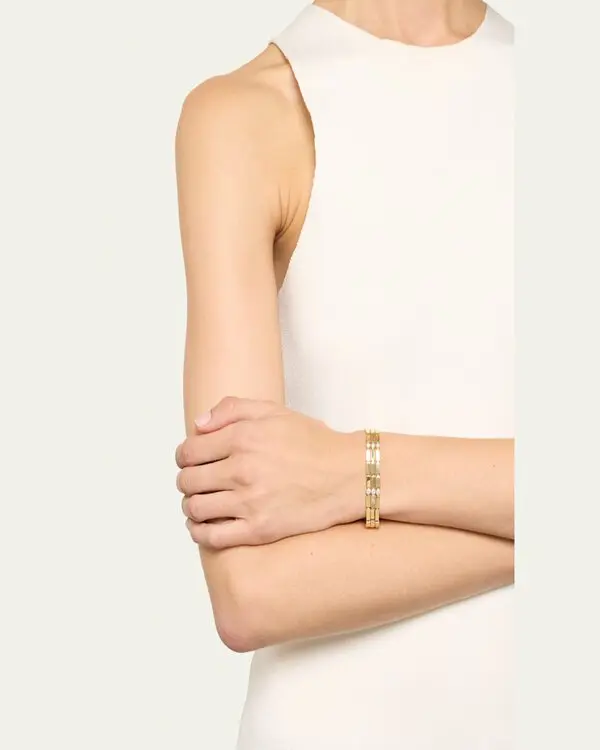 Ileana Makri 18k Yellow Stepping Stone Diamond Bracelet