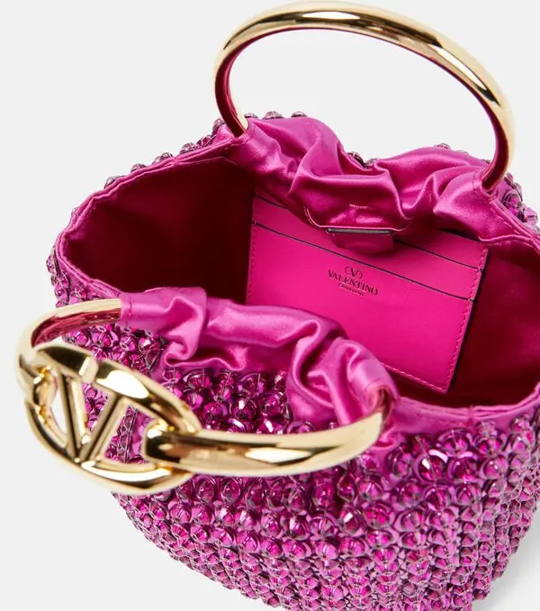 Valentino Garavani Carry Secrets Small Embellished Bucket Bag