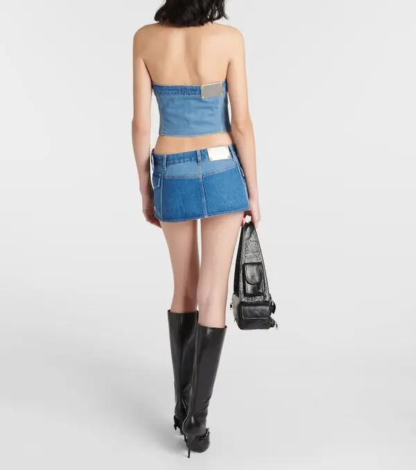 DION LEE Workwear Denim Corset Top