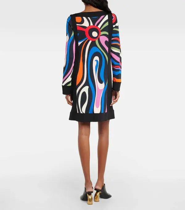 Emilio Pucci Marmo Printed Shift Dress - Multicoloured