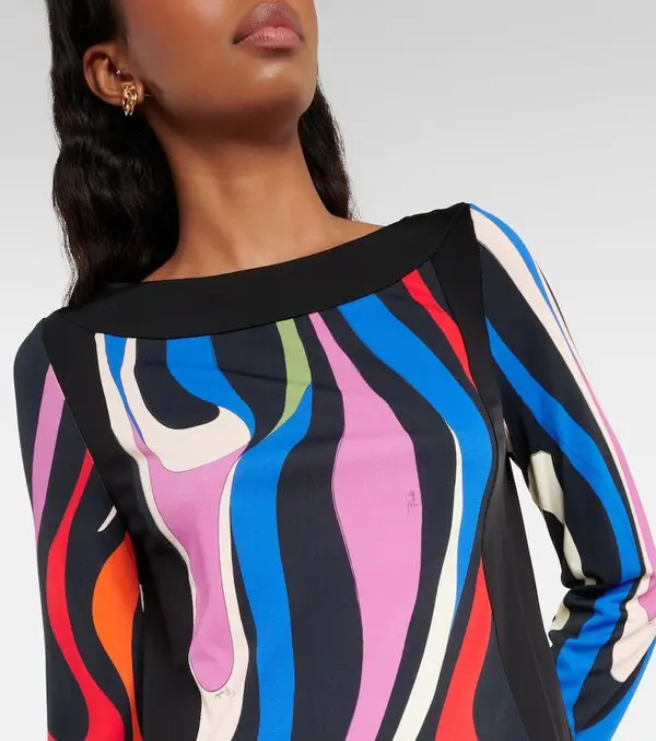 Emilio Pucci Marmo Printed Shift Dress - Multicoloured