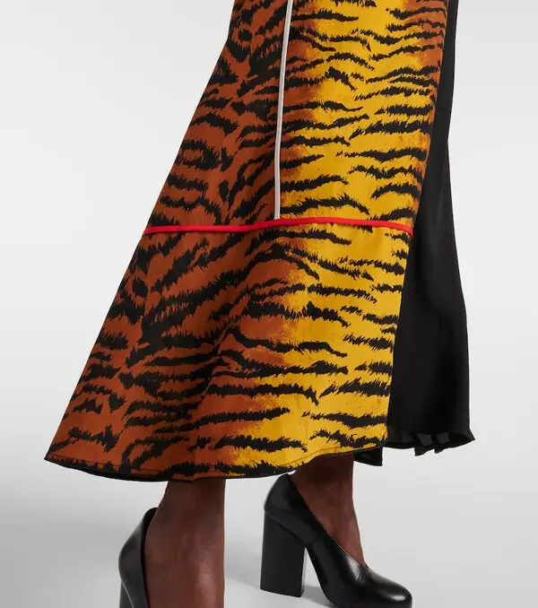 Victoria Beckham Asymmetric Animal-print Maxi Dress - Multicoloured