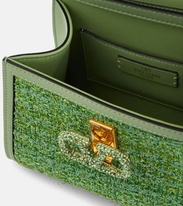Valentino Garavani Vsling Mini Tweed Crossbody Bag