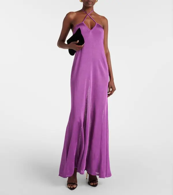 TOM FORD Halterneck Maxi Dress - Pink