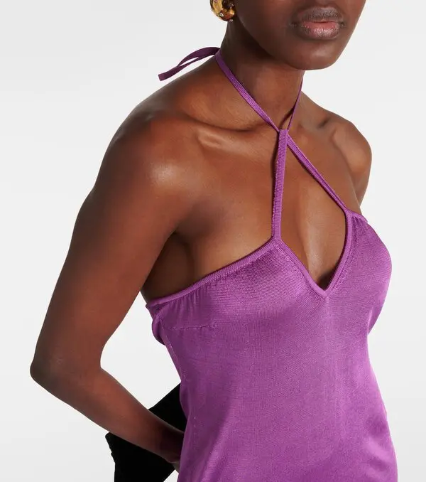 TOM FORD Halterneck Maxi Dress - Pink